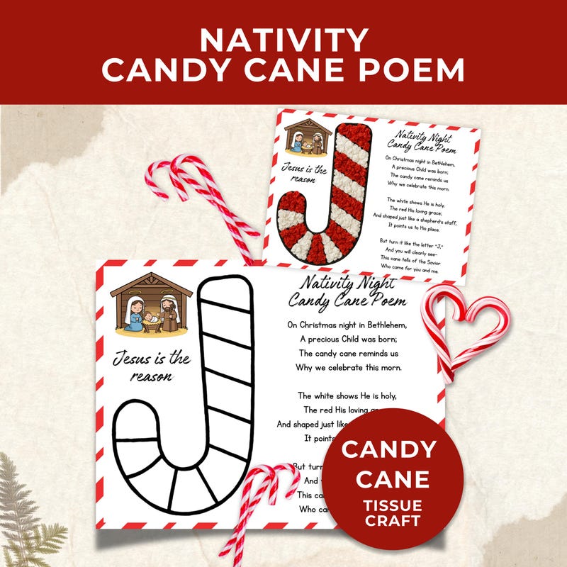 Candy Cane Meaning Card - Etsy