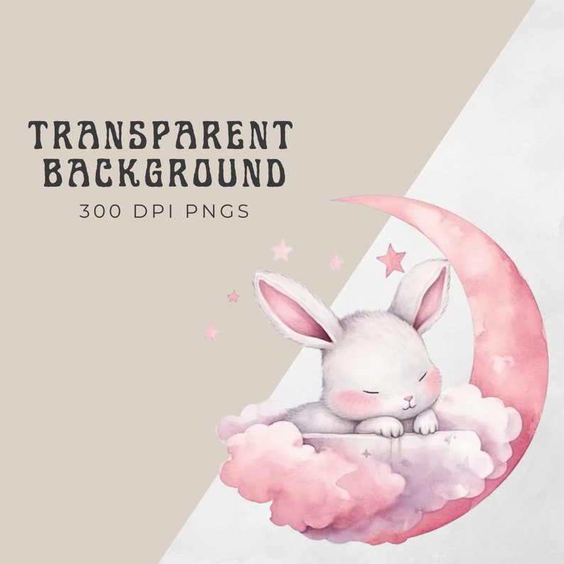 Sleeping Animals Clipart, Cute Sleepy Animal Clip Art, Watercolor ...