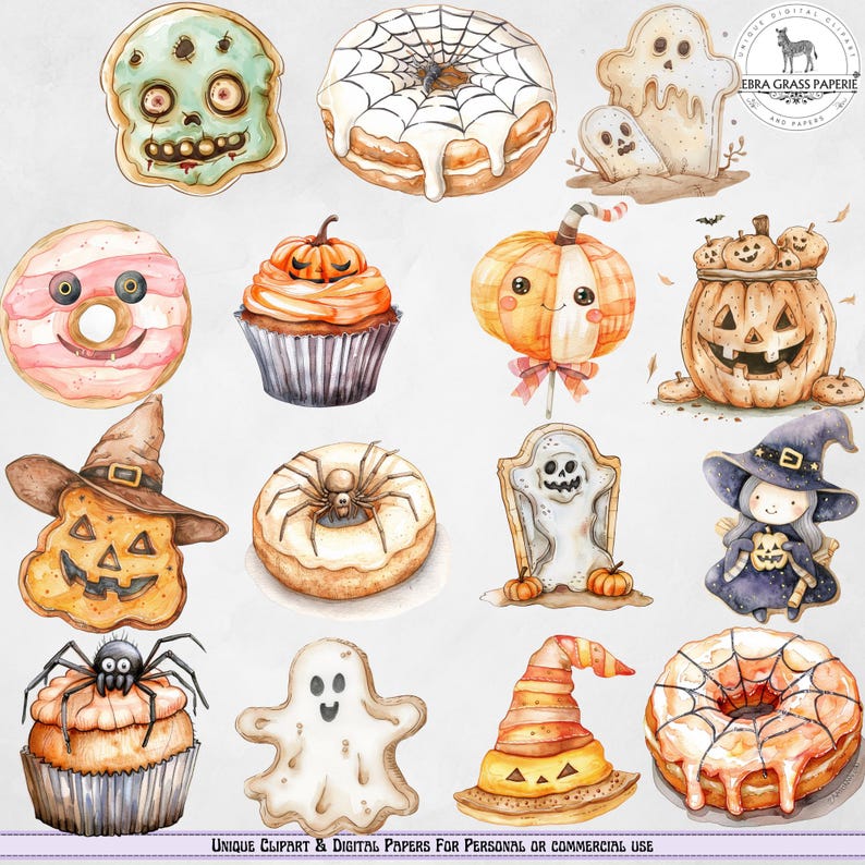 Halloween Treat Clipart Bundle, Trick or Treat Printable, Spooky Party ...