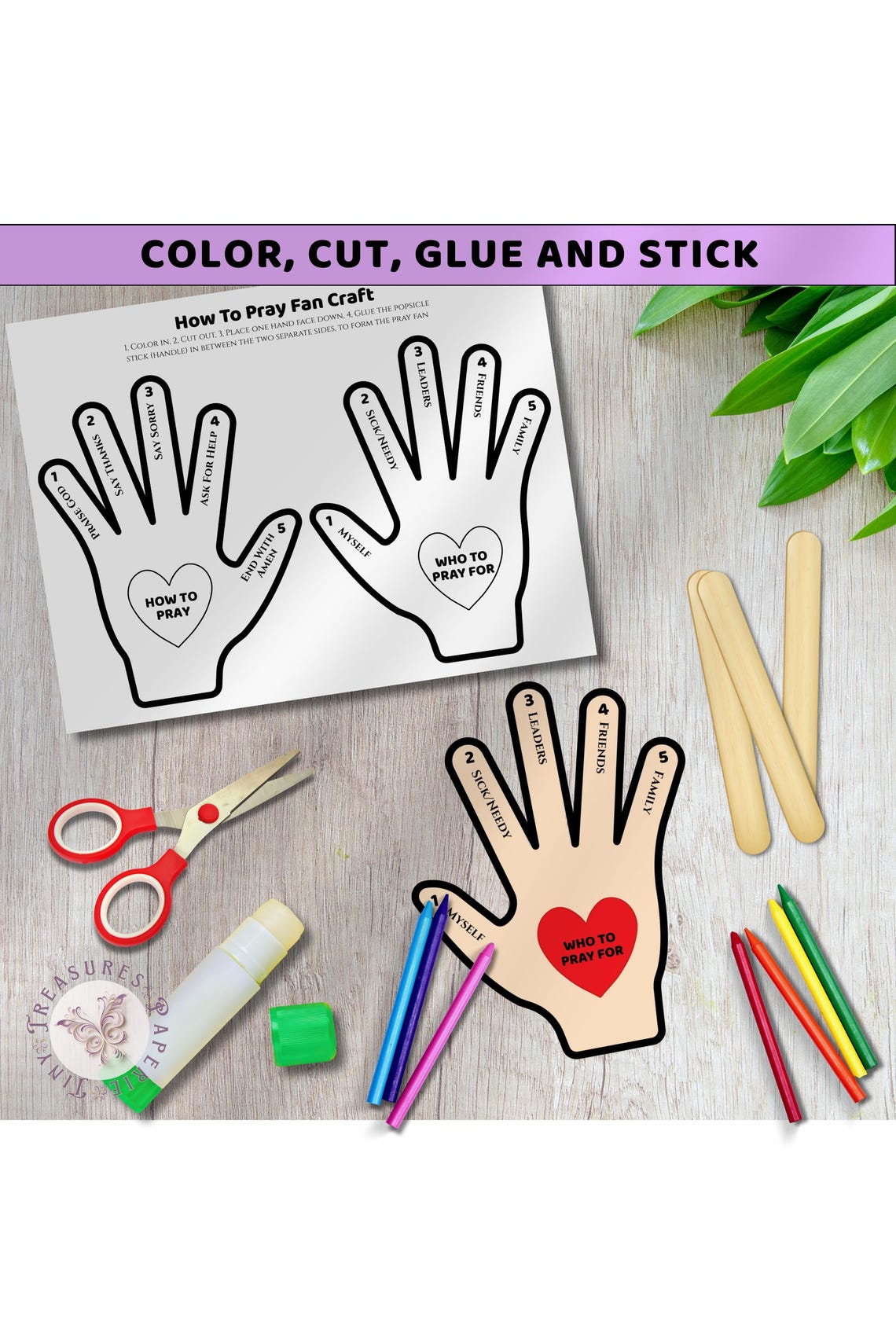 How to Pray Fan Craft for Kids Sunday School Bible Lesson, Teach Me to ...