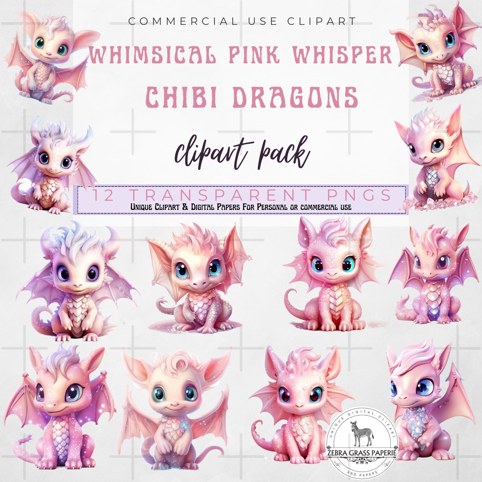 Watercolor Clipart Dragons, Fantasy Dragon Baby Shower Clip Art ...