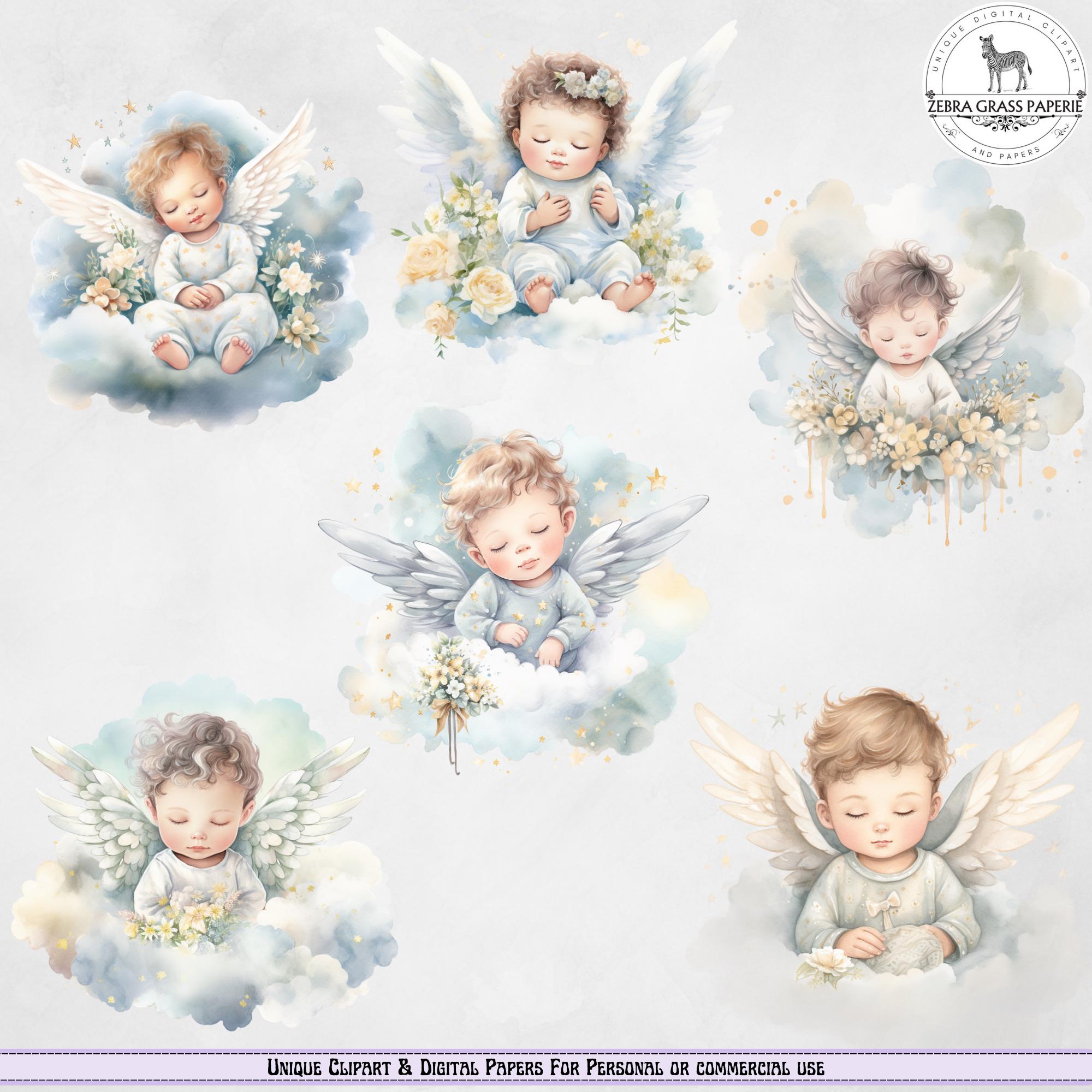Baby Angel Clipart, Memorial Baby, Baby Remembrance Clip Art, Cute ...