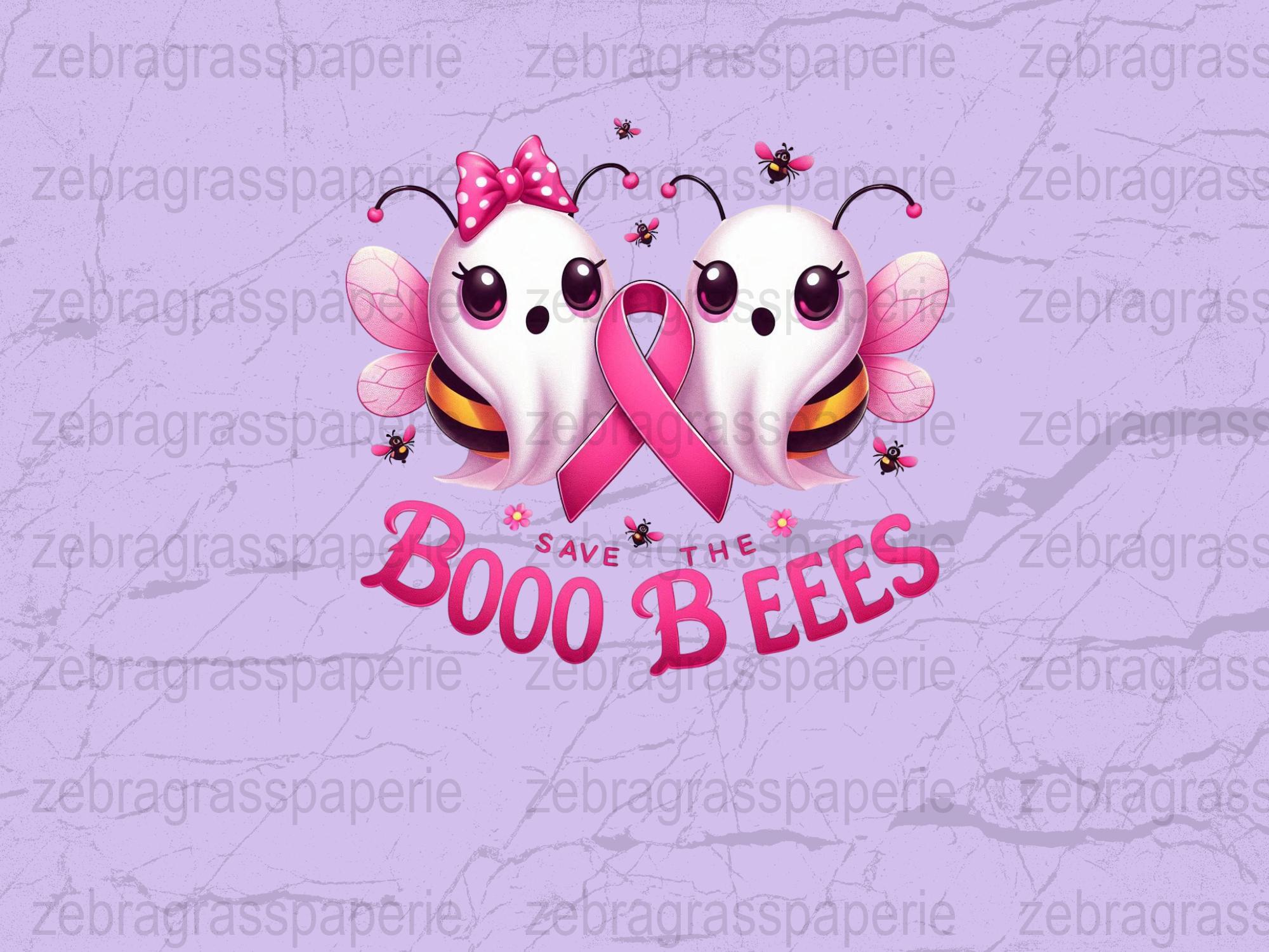 Save the Boo Bees PNG, Breast Cancer Awareness Art, Cute Bees ...
