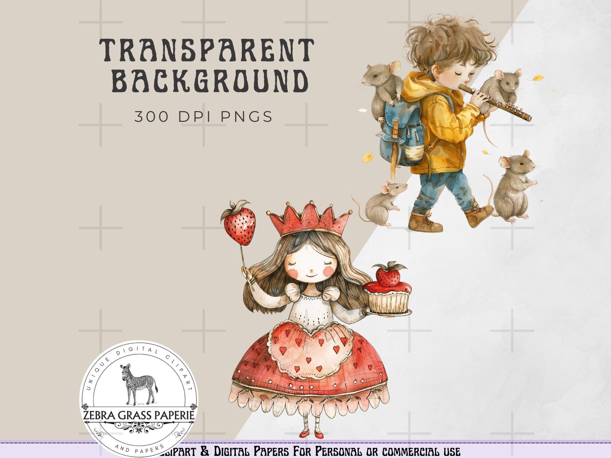 Watercolor Nursery Rhyme Clipart, Childrens Book Illustrations ...