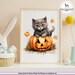 Watercolor Cute Halloween Clipart - Cats and Pumpkin PNG, Collage ...