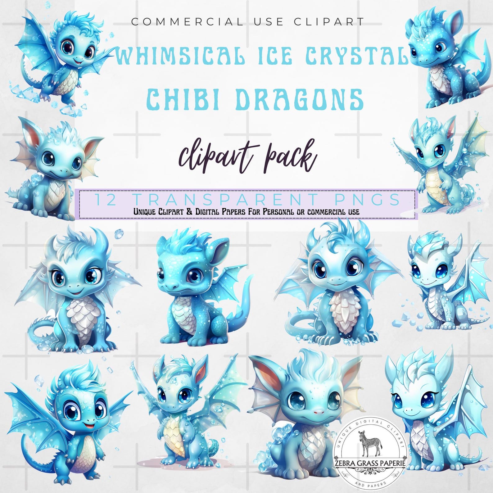 Watercolor Clipart Dragons, Fantasy Dragon Baby Shower Clip Art ...