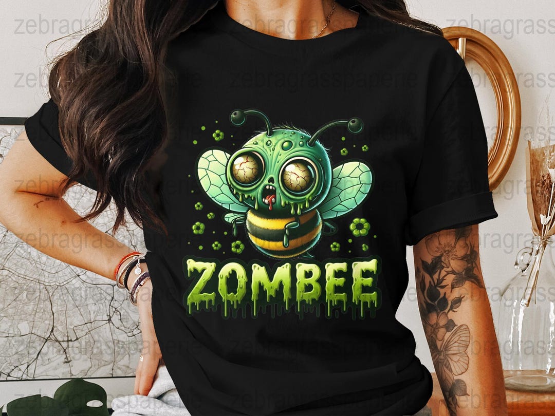 Cute Zombie Bee Illustration PNG, Creepy Kawaii Art, Fun Digital ...
