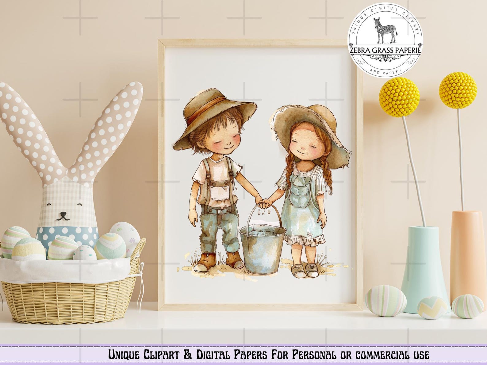Watercolor Nursery Rhyme Clipart, Childrens Book Illustrations ...