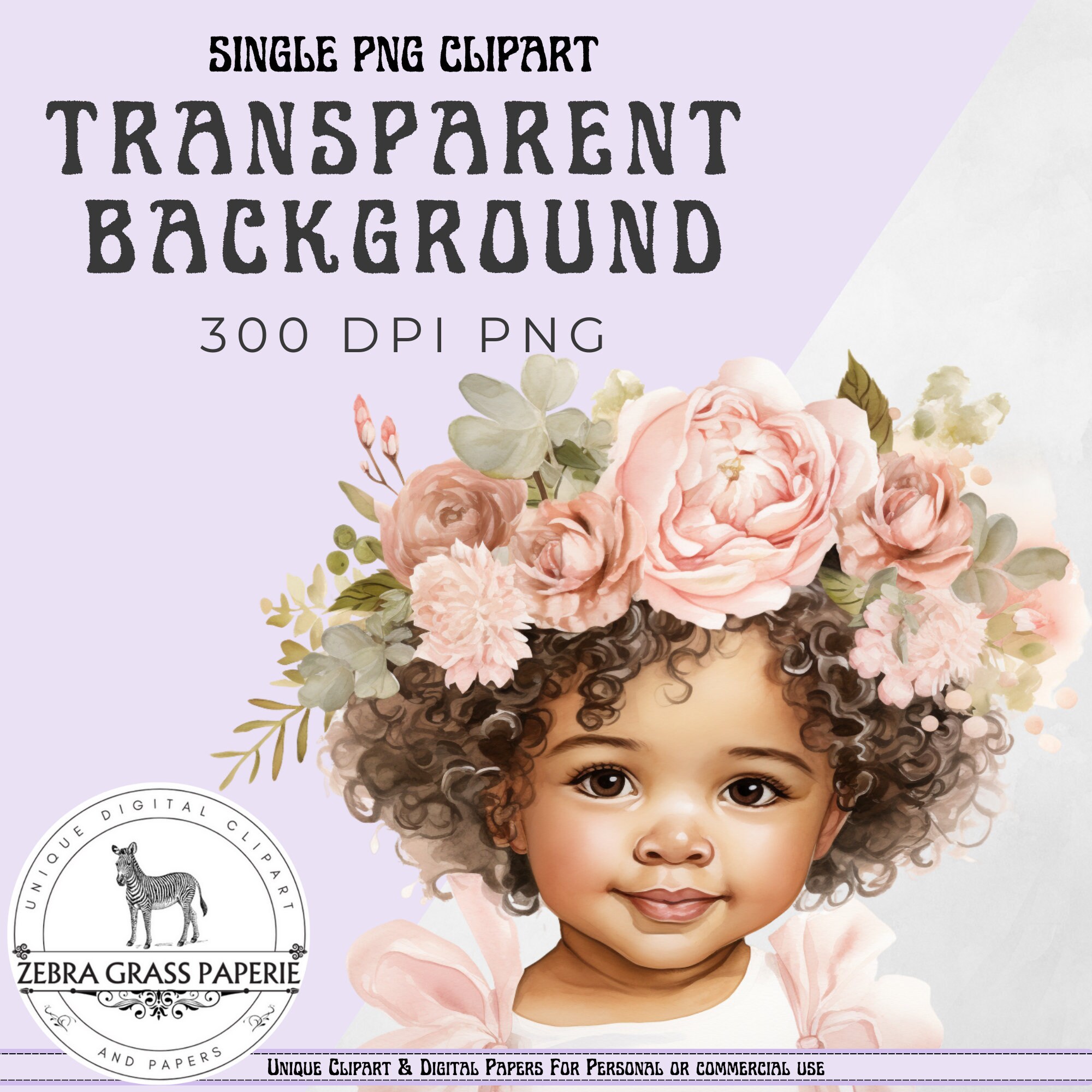 Watercolor Floral Baby Clipart, Baby Shower Clip Art, Vintage Baby Girl ...