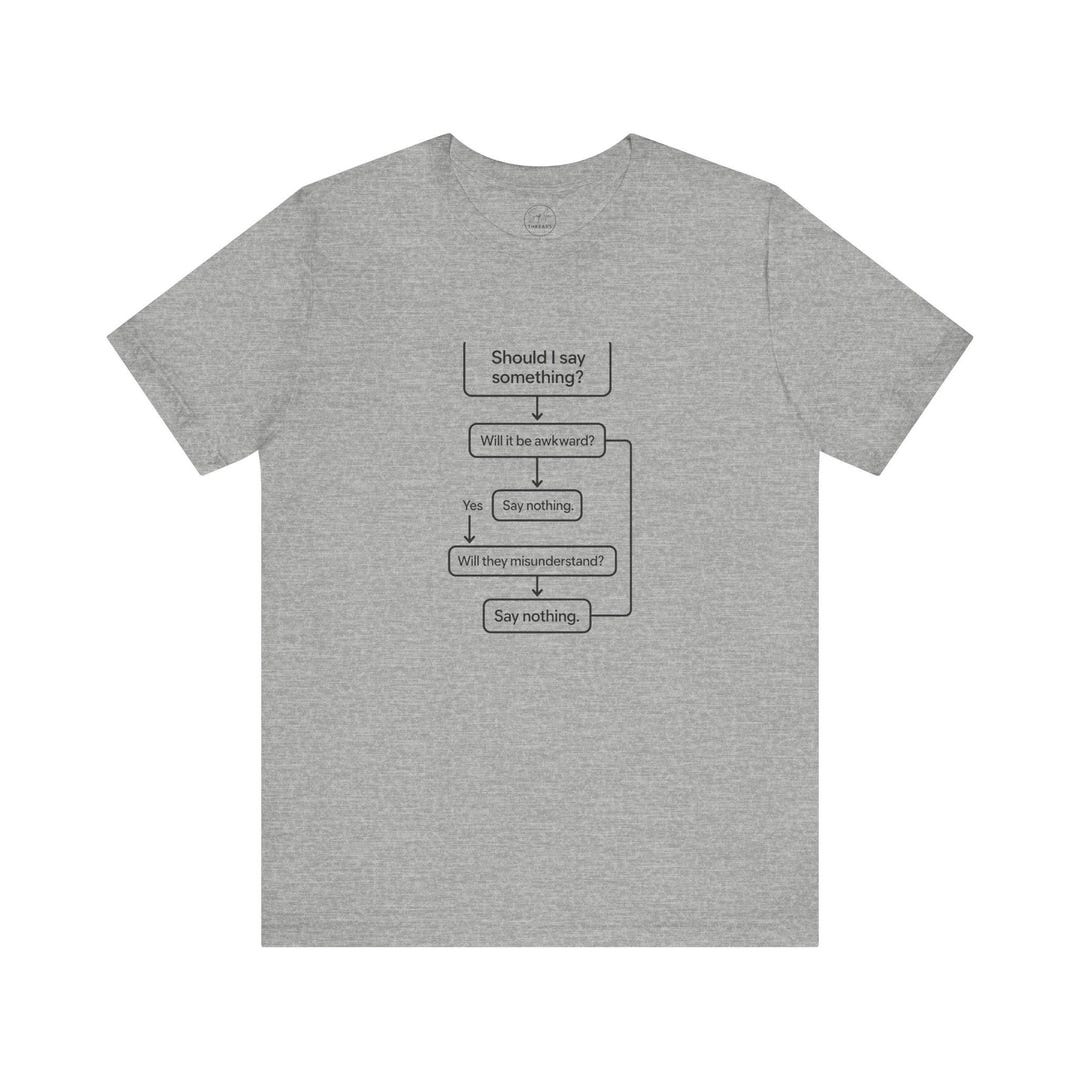 Overthinker Flowchart T-shirt | Relatable Anxious Humor Graphic Tee - Etsy