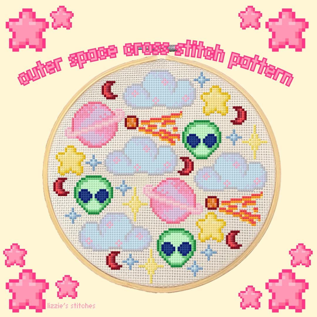 Outer Space Cross Stitch Pattern - Etsy