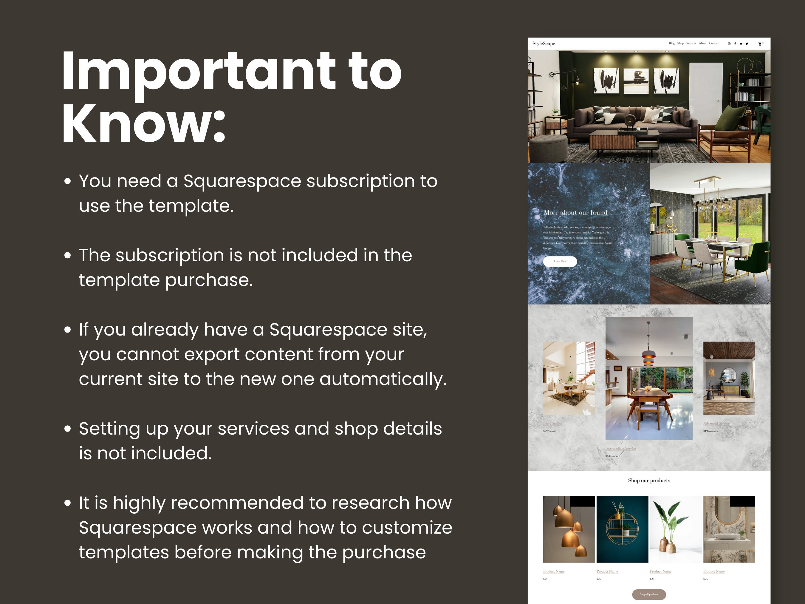 Squarespace Template for Interior Design Business Designer Blog for ...
