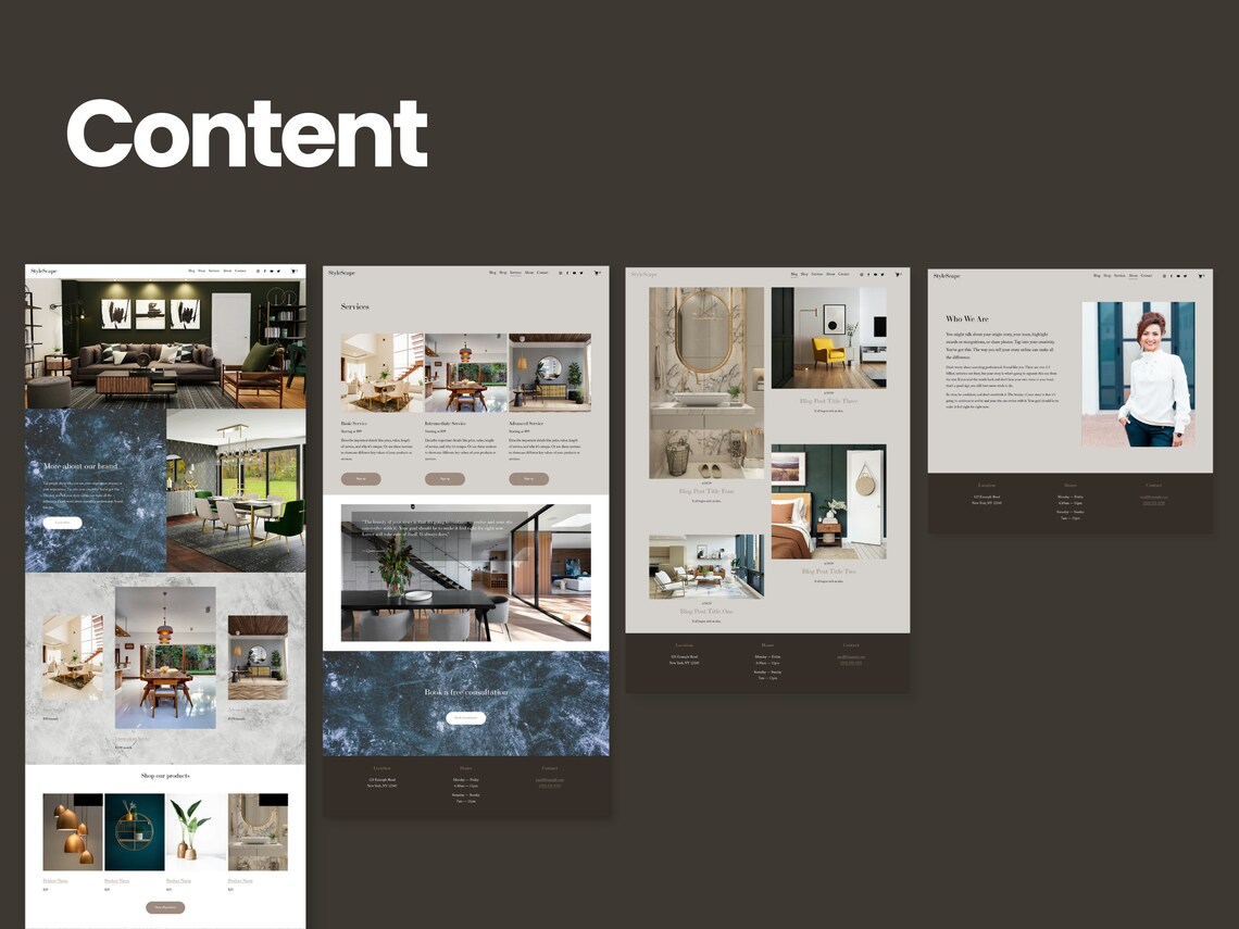 Squarespace Template for Interior Design Business Designer Blog for ...