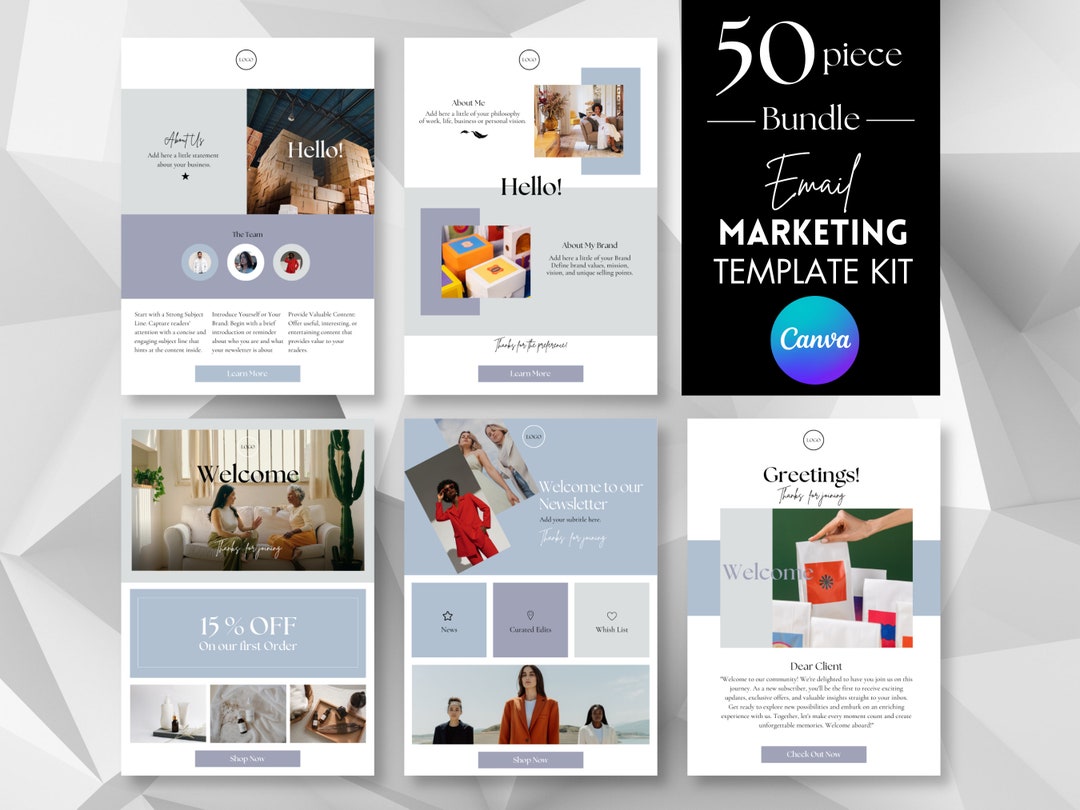 Bundle Email Template for Canva, for Mailchimp, Flodesk, Mailerlite ...