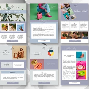 Bundle Email Template for Canva, for Mailchimp, Flodesk, Mailerlite ...