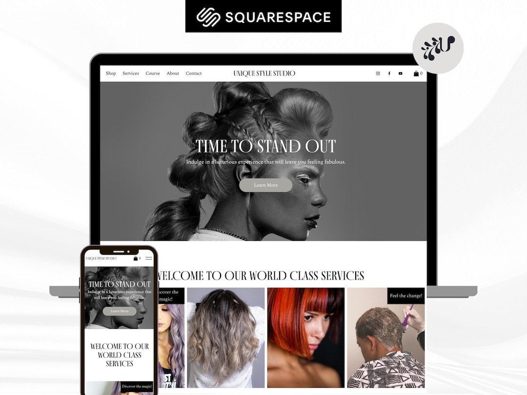 Hair Salon Squarespace Website Template – Beauty, Hair Stylist ...