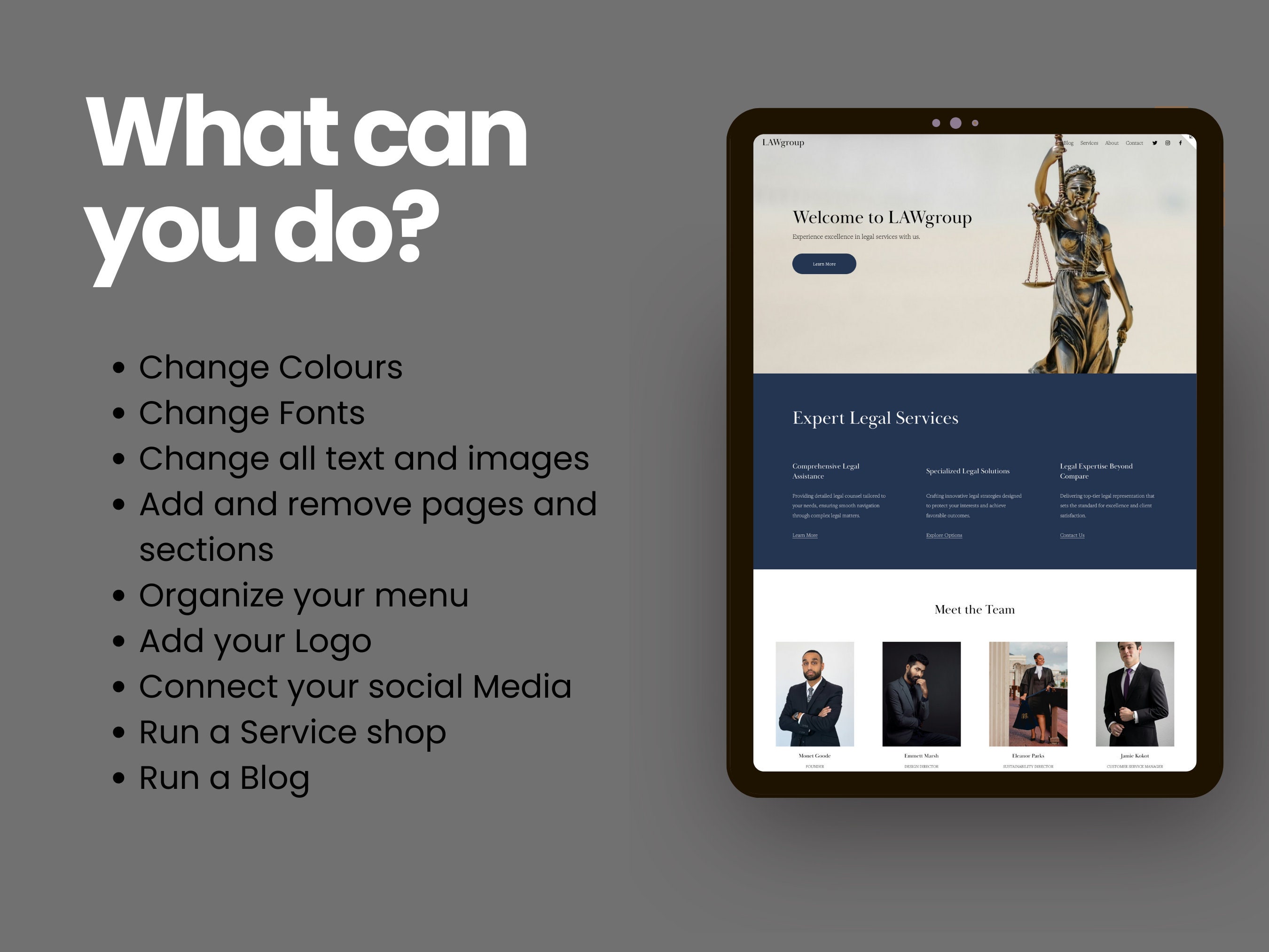 Law Firm Squarespace Website Template, Responsive Web Design Easy , No ...