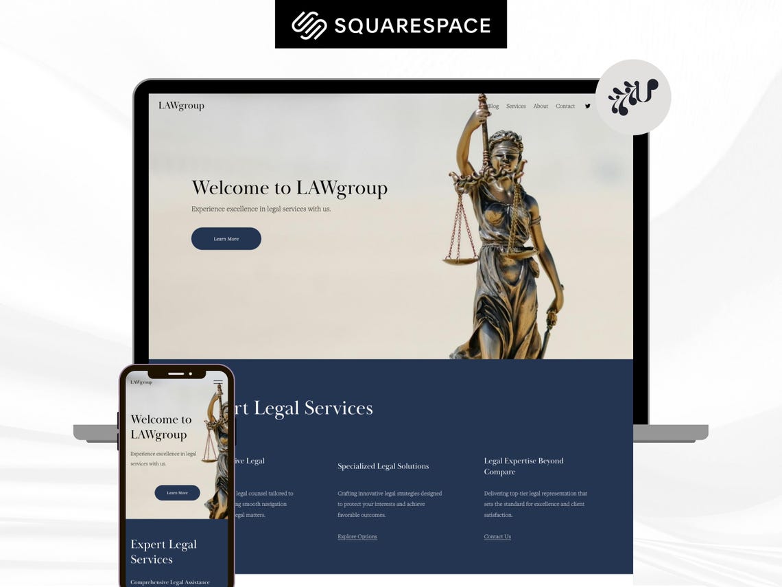 Law Firm Squarespace Website Template, Responsive Web Design Easy , No ...