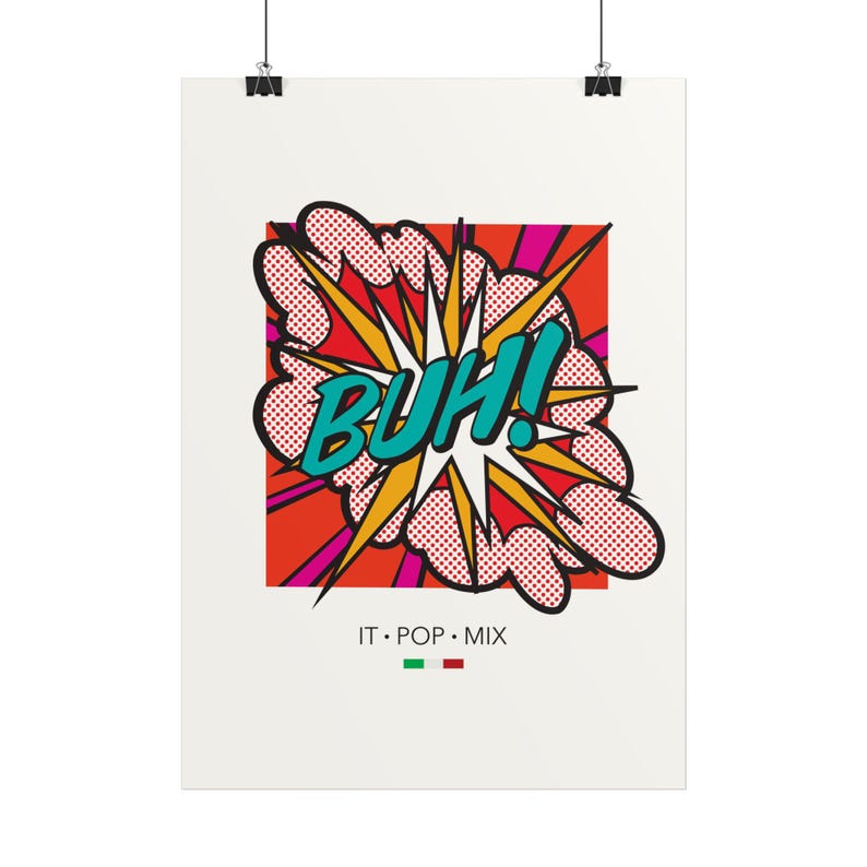 BUH! Pop Art Comic Explosion Matte Poster | Retro Graphic Wall Art - Etsy