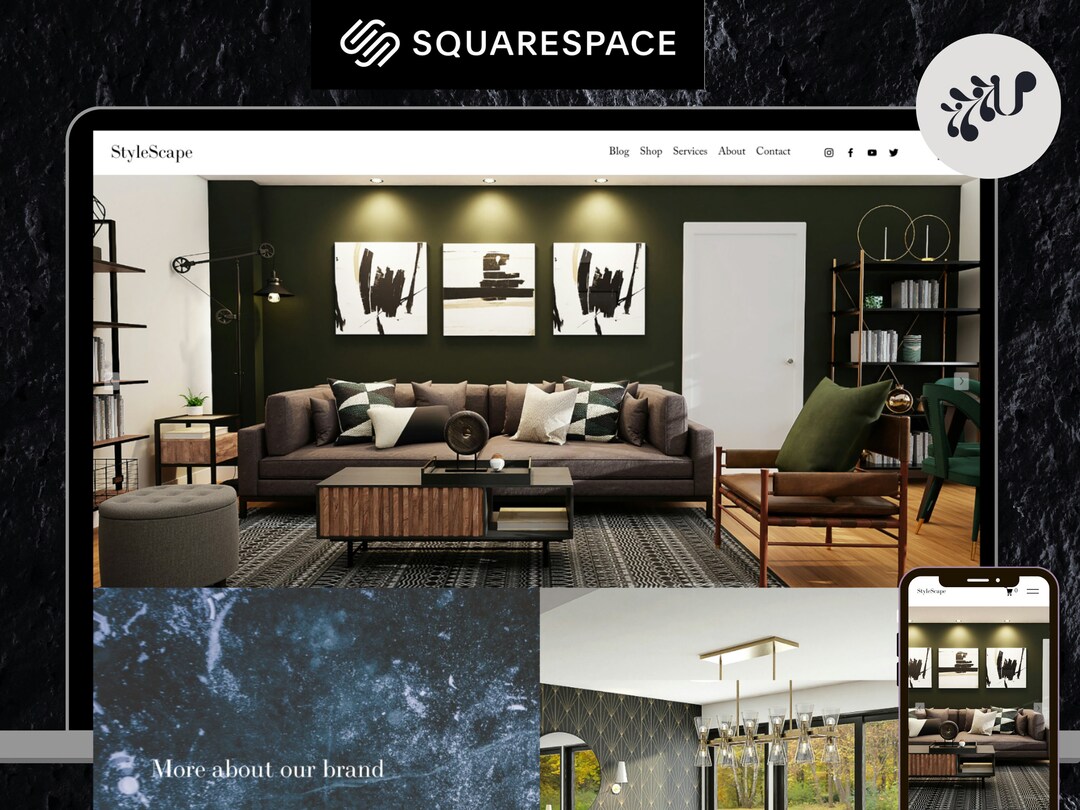 Squarespace Template for Interior Design Business Designer Blog for ...