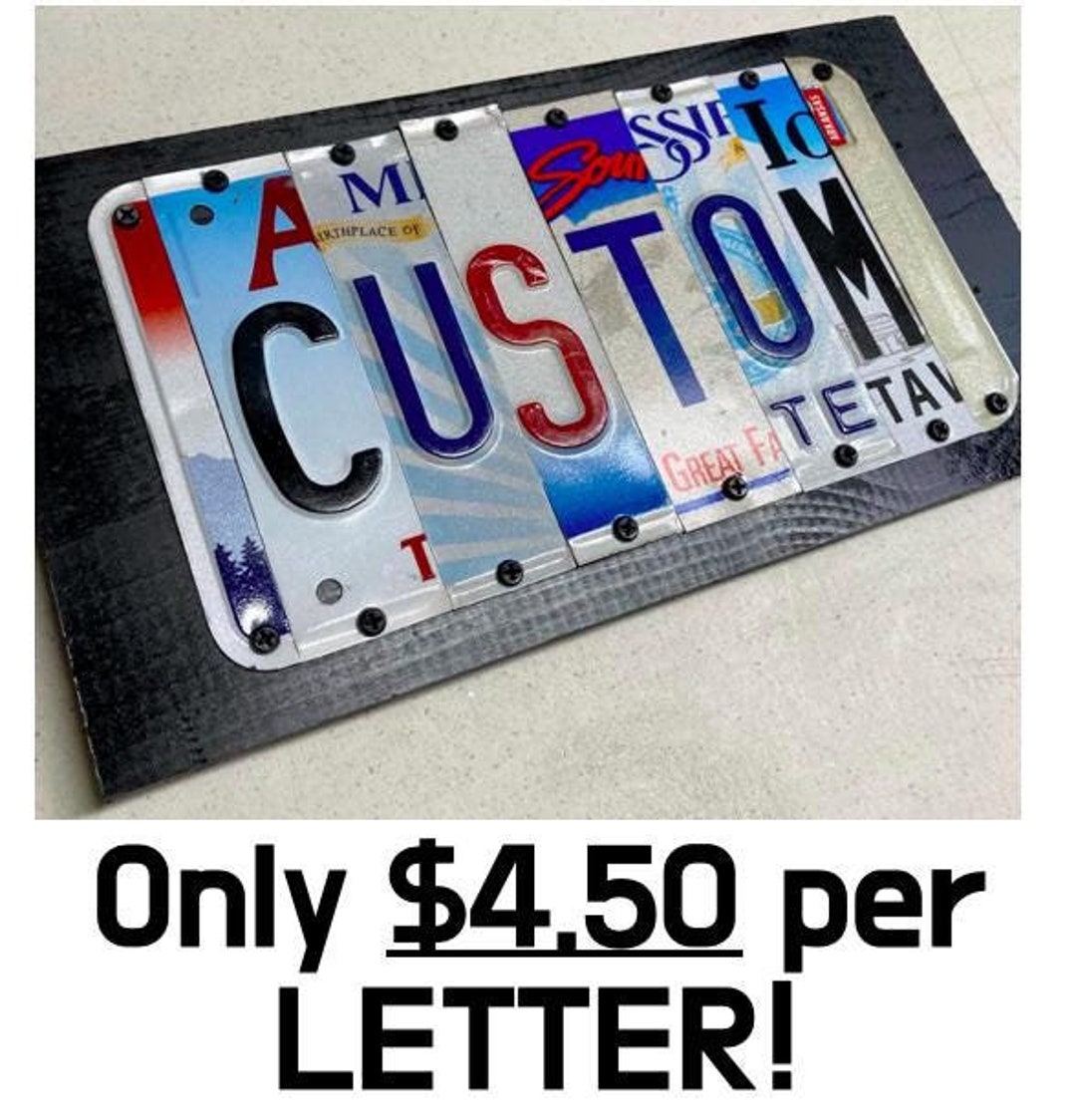Custom License Plate Signs lowest Price Plaque, Personalized Gift ...