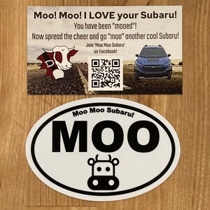 Moo Moo Subaroo Starter Pack (MOO Euro Decal Sticker) - Etsy