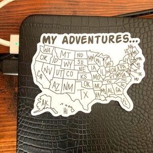 Where I've Been Map Vinyl Sticker | United States USA Waterproof Decal ...