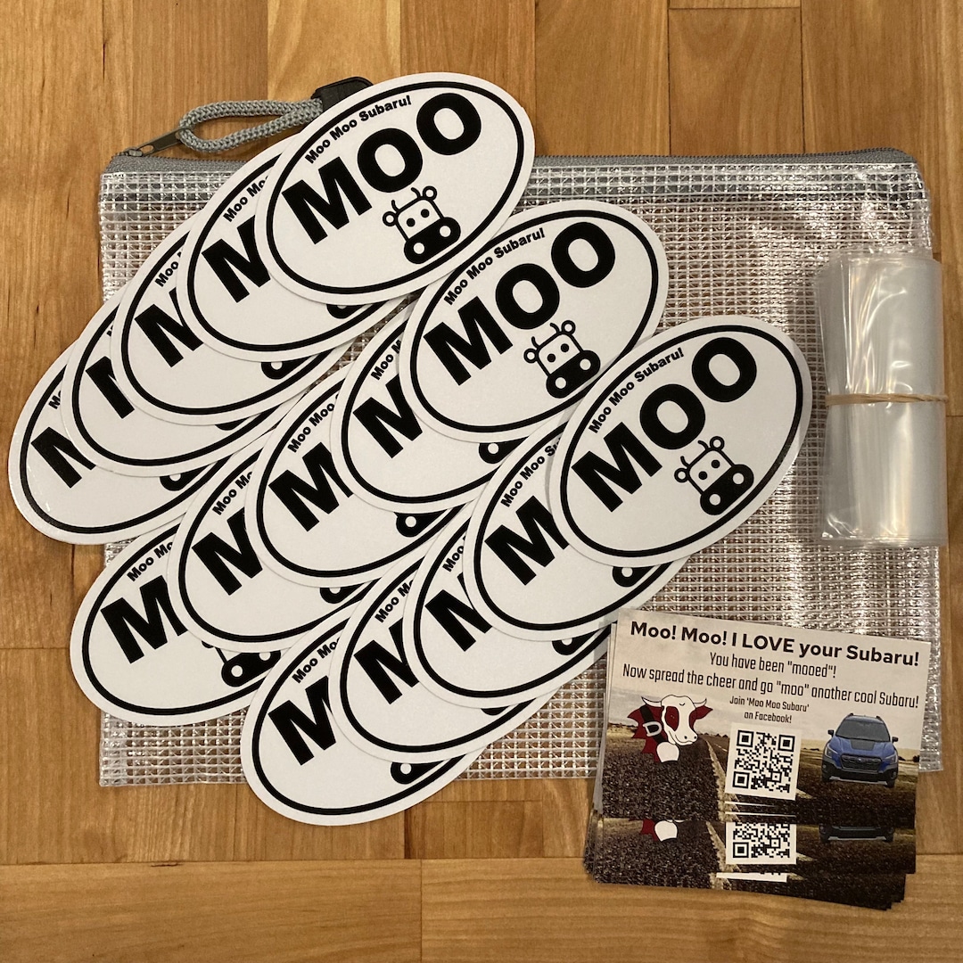 Moo Moo Subaroo Starter Pack (MOO Euro Decal Sticker) - Etsy