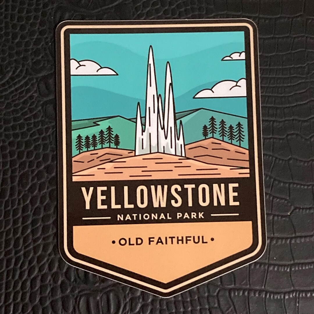 Yellowstone National Park Sticker | Old Faithful | Bumper Sticker ...