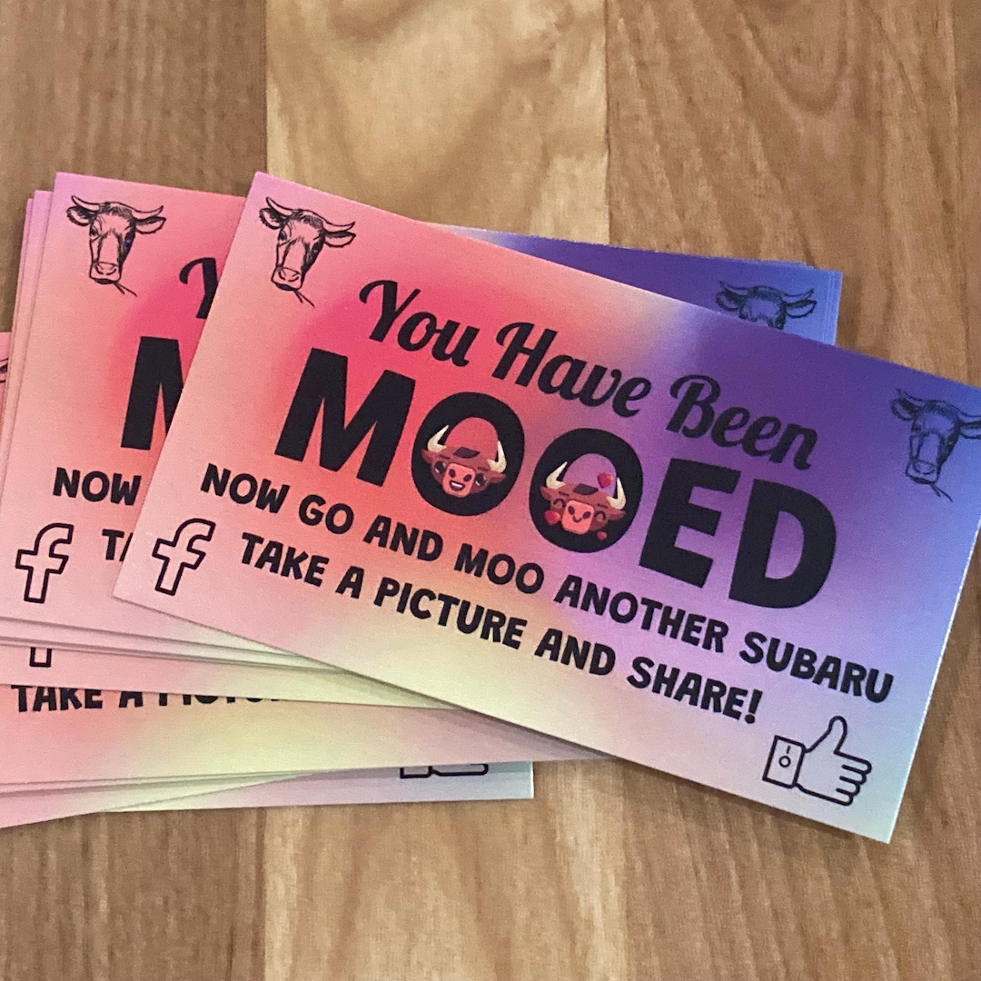 Moo Moo Subaroo Cards Cow Moo'ing Subaroo Colorful Moo Cow High Quality ...