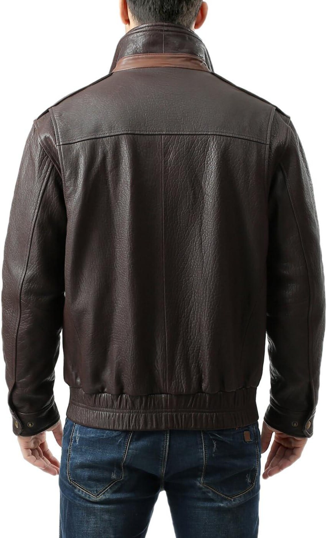 Men's Brown Leather Jacket, Lambskin Bomber Jacket, Biker Leather ...