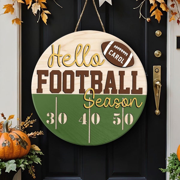 Football Door Sign - Etsy