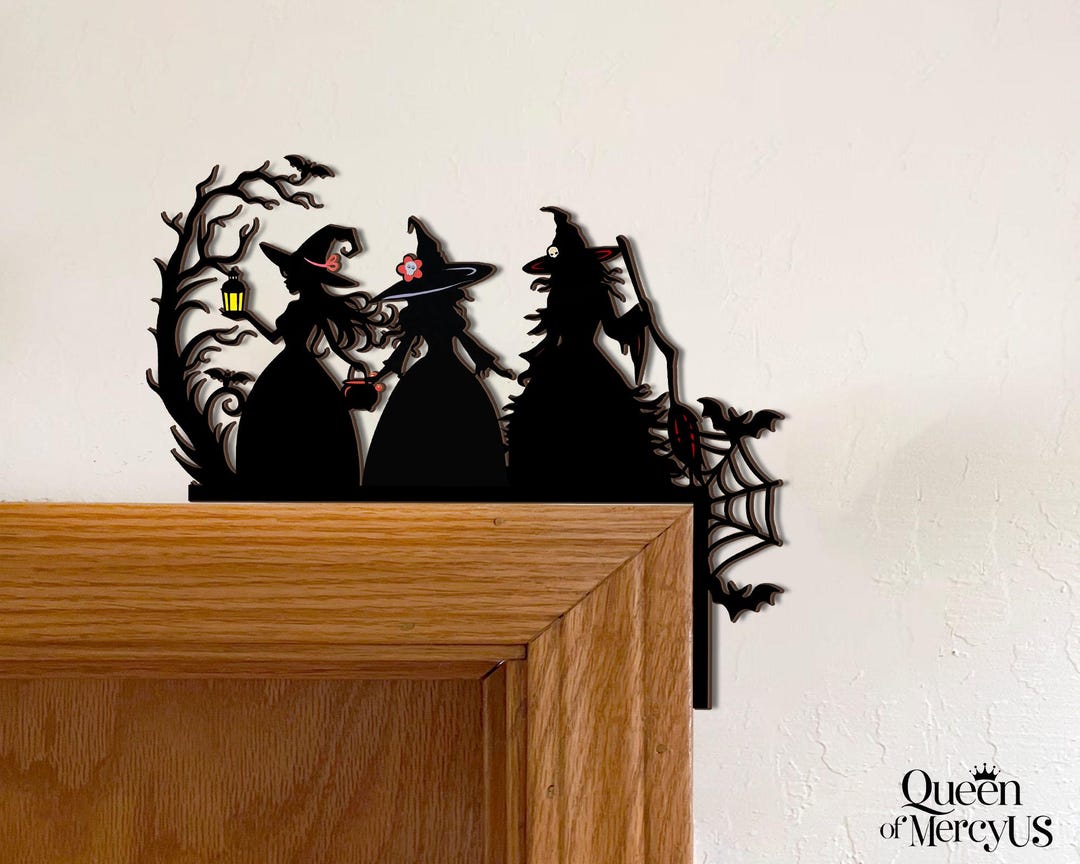 Halloween Witch Door Corner Sign, Witchy Halloween Wall Decor, Fall ...