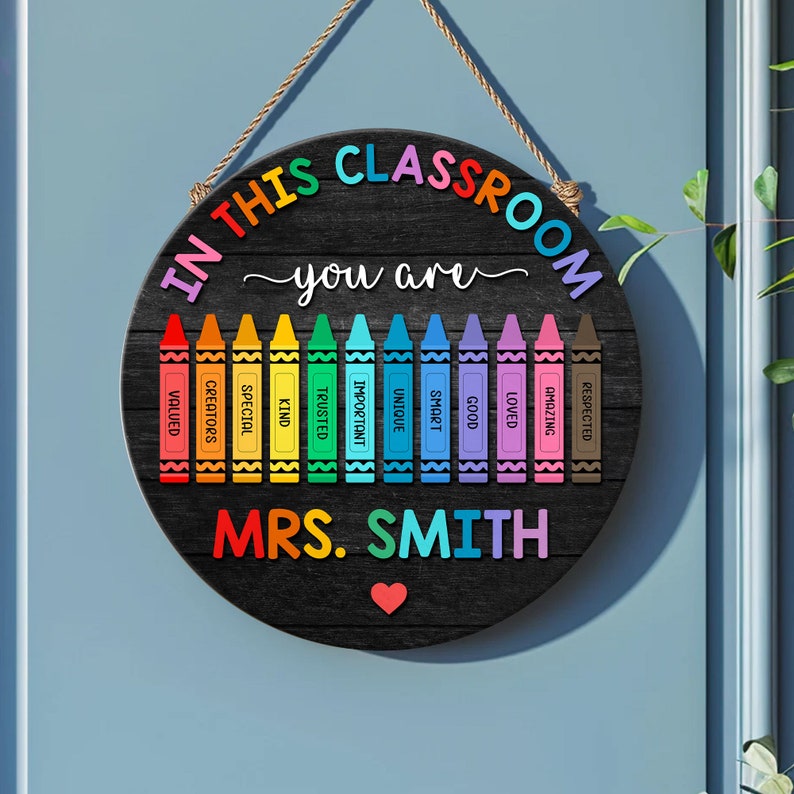 Personalized 3D Teacher Door Hanger, Teacher Gift, Special Education ...