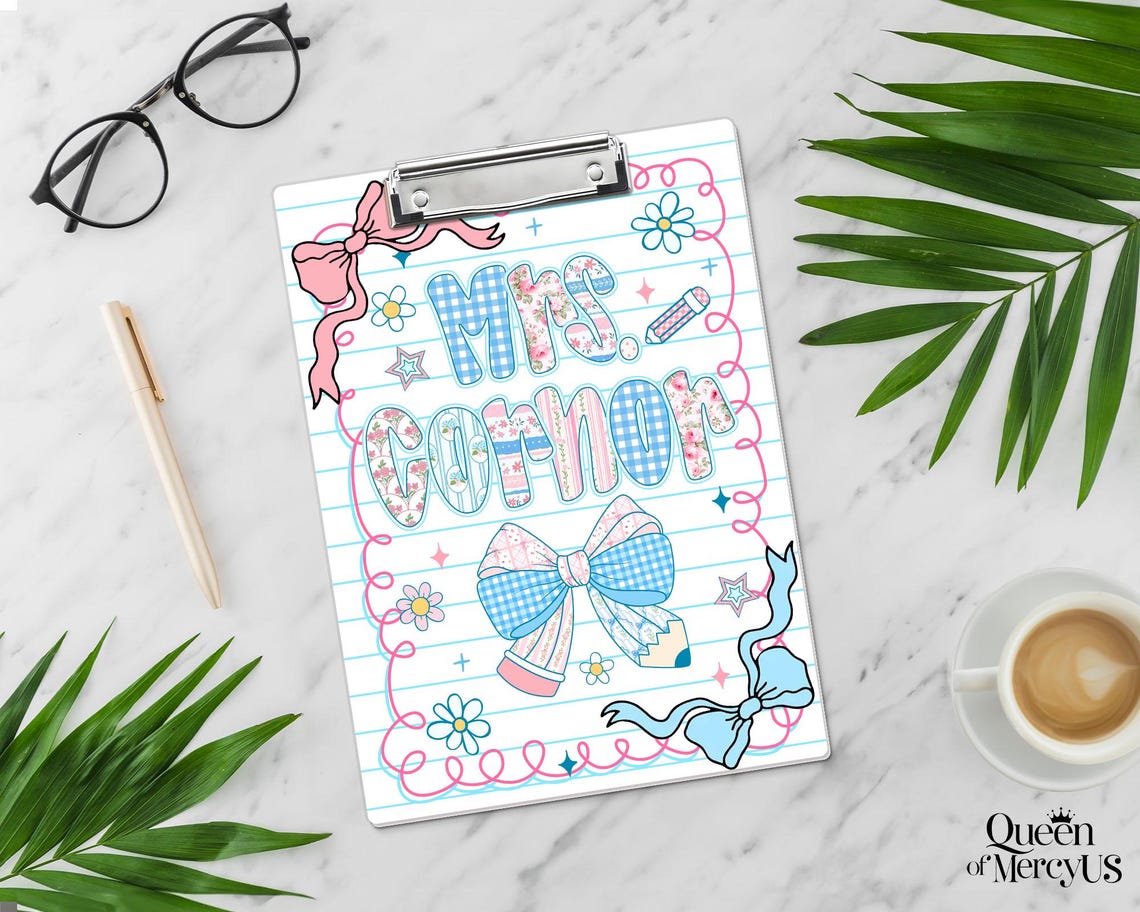 Personalized Teacher Appreciation Gifts, Preppy Floral Acrylic ...
