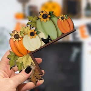 Fall Pumpkins Door Corner Decor, Fall Door Topper, Fall Home Decor ...