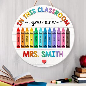 Personalized Teacher Door Hanger, Teacher Gift, SPED Classroom Sign ...