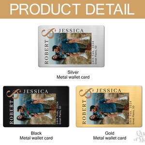 Custom Metal Wallet Card, Valentines Day Gift for Him, Boyfriend ...