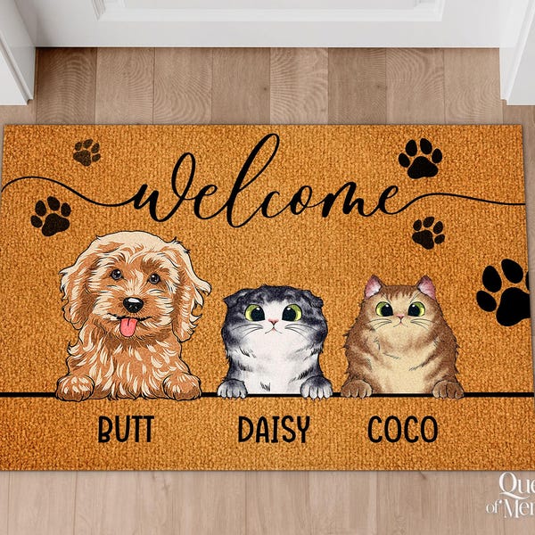 Cat Door Mat - Etsy