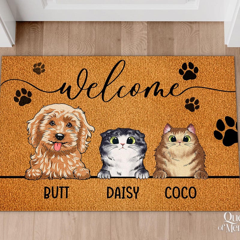 Custom Doormats Dog Faces - Etsy
