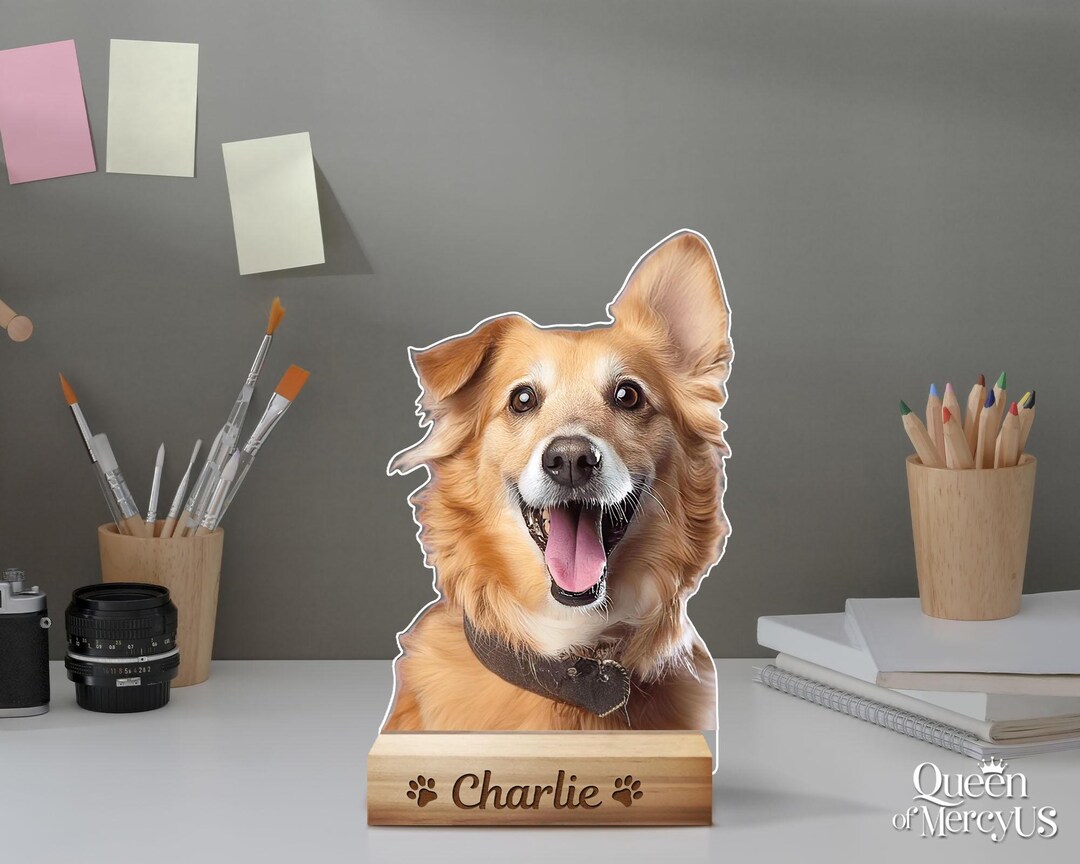 Personalized Pet Night Light With Photo, Custom Pet Photo LED Light ...