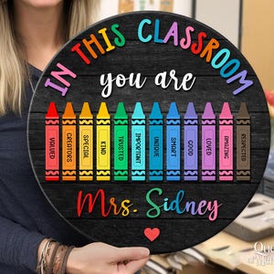 Custom Teacher 3D Door Hanger, in This Classroom You Are, Teacher Door ...