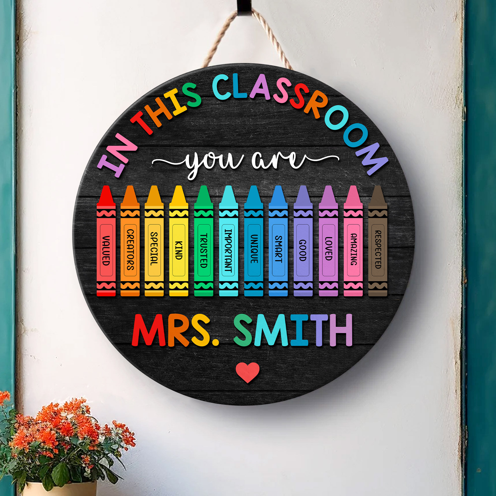 Personalized 3D Teacher Door Hanger, Teacher Gift, Special Education ...