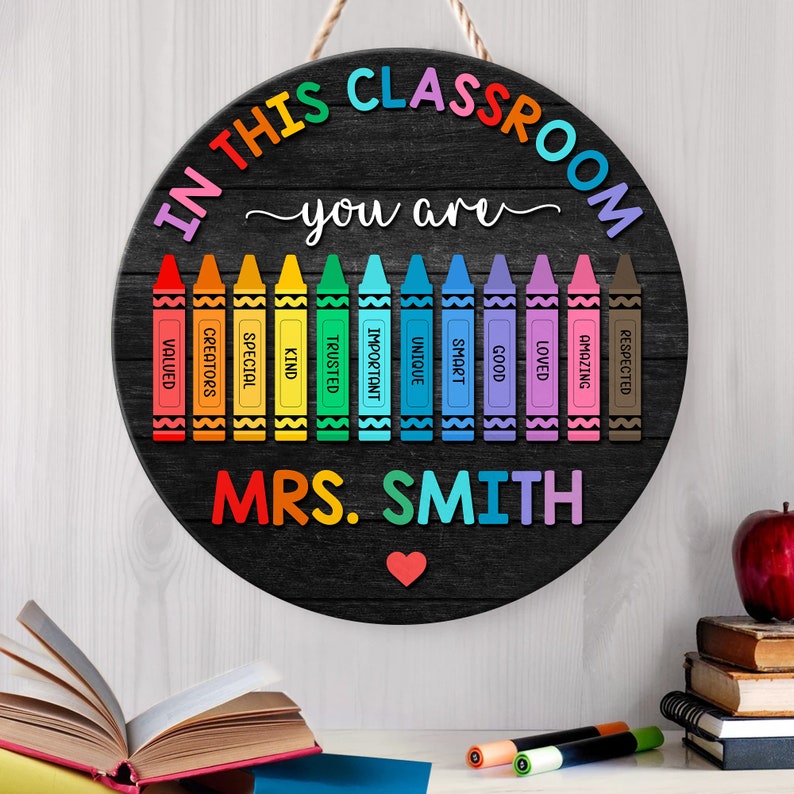 Personalized 3D Teacher Door Hanger, Teacher Gift, Special Education ...