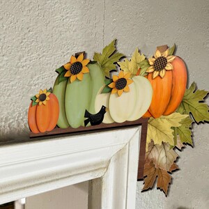 Fall Pumpkins Door Corner Decor, Fall Door Topper, Fall Home Decor ...