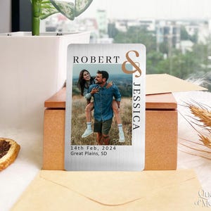 Custom Metal Wallet Card, Valentines Day Gift for Him, Boyfriend ...