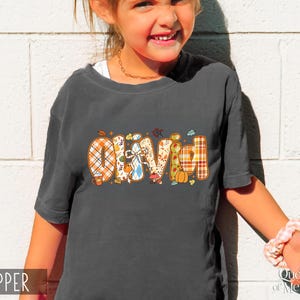 Personalized Kids Fall Shirt, Kids Name Fall Shirt, Cute Fall Shirt ...