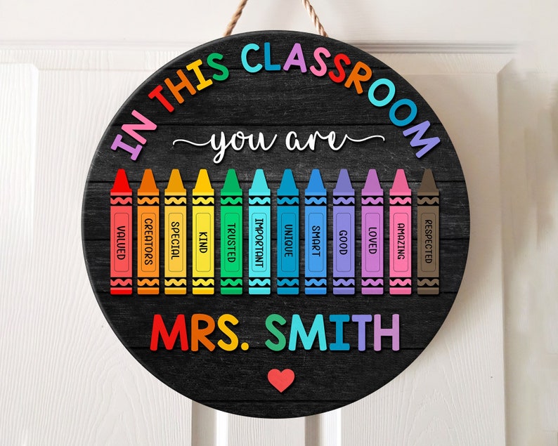 Personalized 3D Teacher Door Hanger, Teacher Gift, Special Education ...