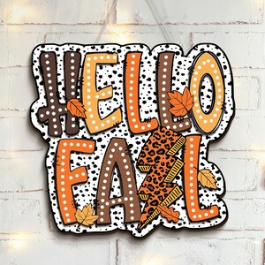 Hello Fall Door Hanger,fall Welcome Sign, Fall Home Decor, Outdoor Fall ...