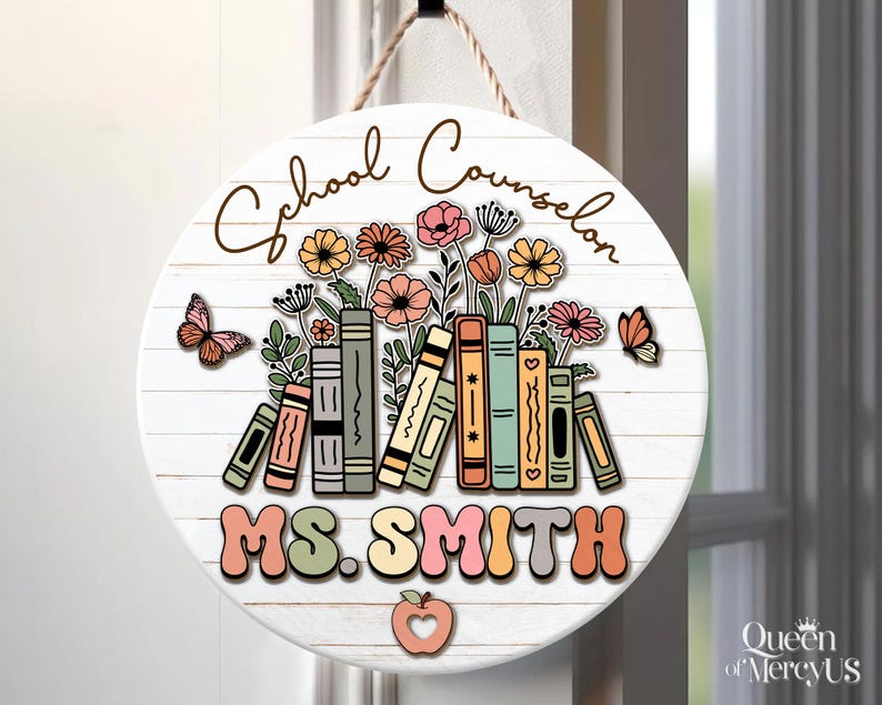Custom School Counselor Door Sign, Personalized School Psychologist ...